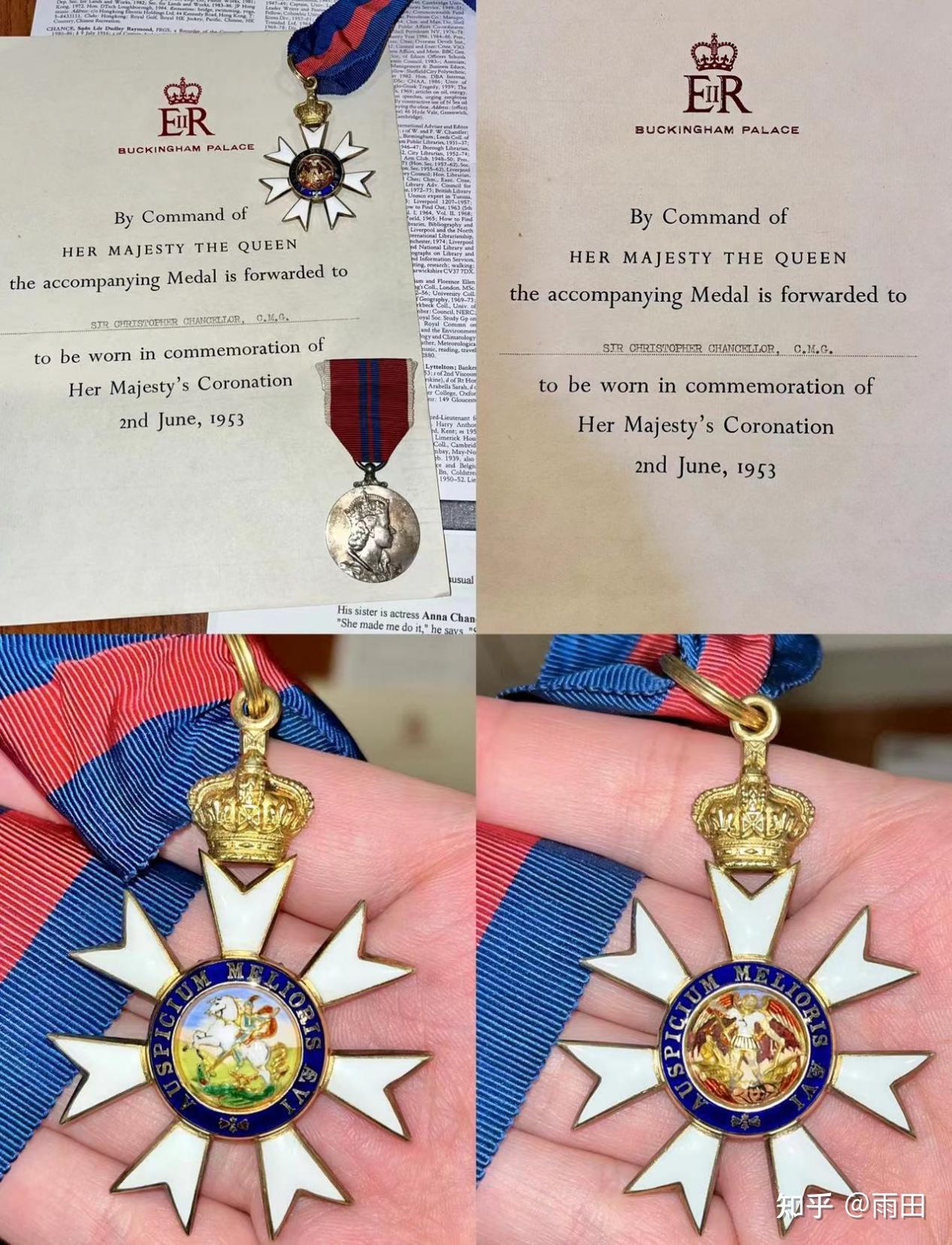 Sir Christopher Chancellor遗物圣米迦勒及圣乔治勋章和女王加冕典礼纪念奖章一套 - 知乎