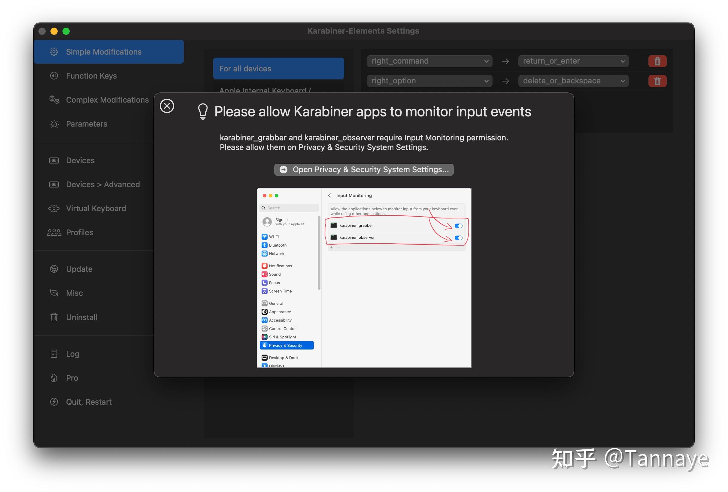 Karabiner-Elements无法响应、无法改键位、原有快捷键无法使用等所有问题的解决办法 - 知乎