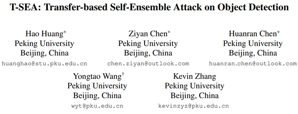 CVPR 2023 | 北大提出T-SEA: 自集成策略实现更强的黑盒攻击迁移性 - 知乎