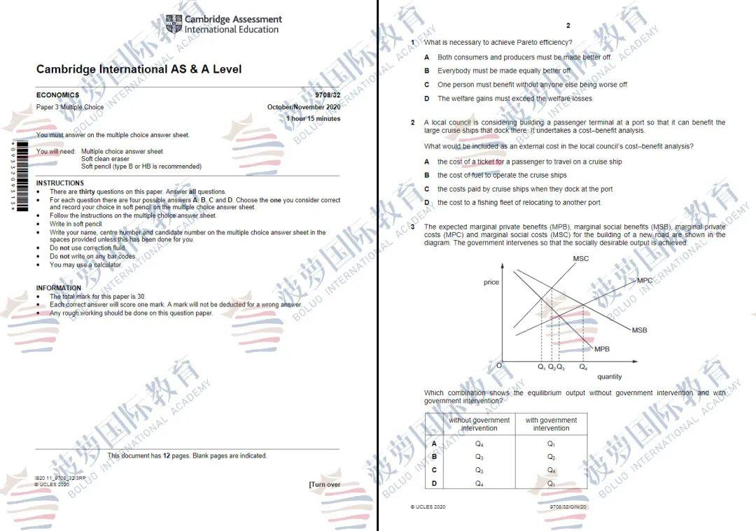 Alevel经济真题答案PDF电子版下载！【高清版本】 - 知乎