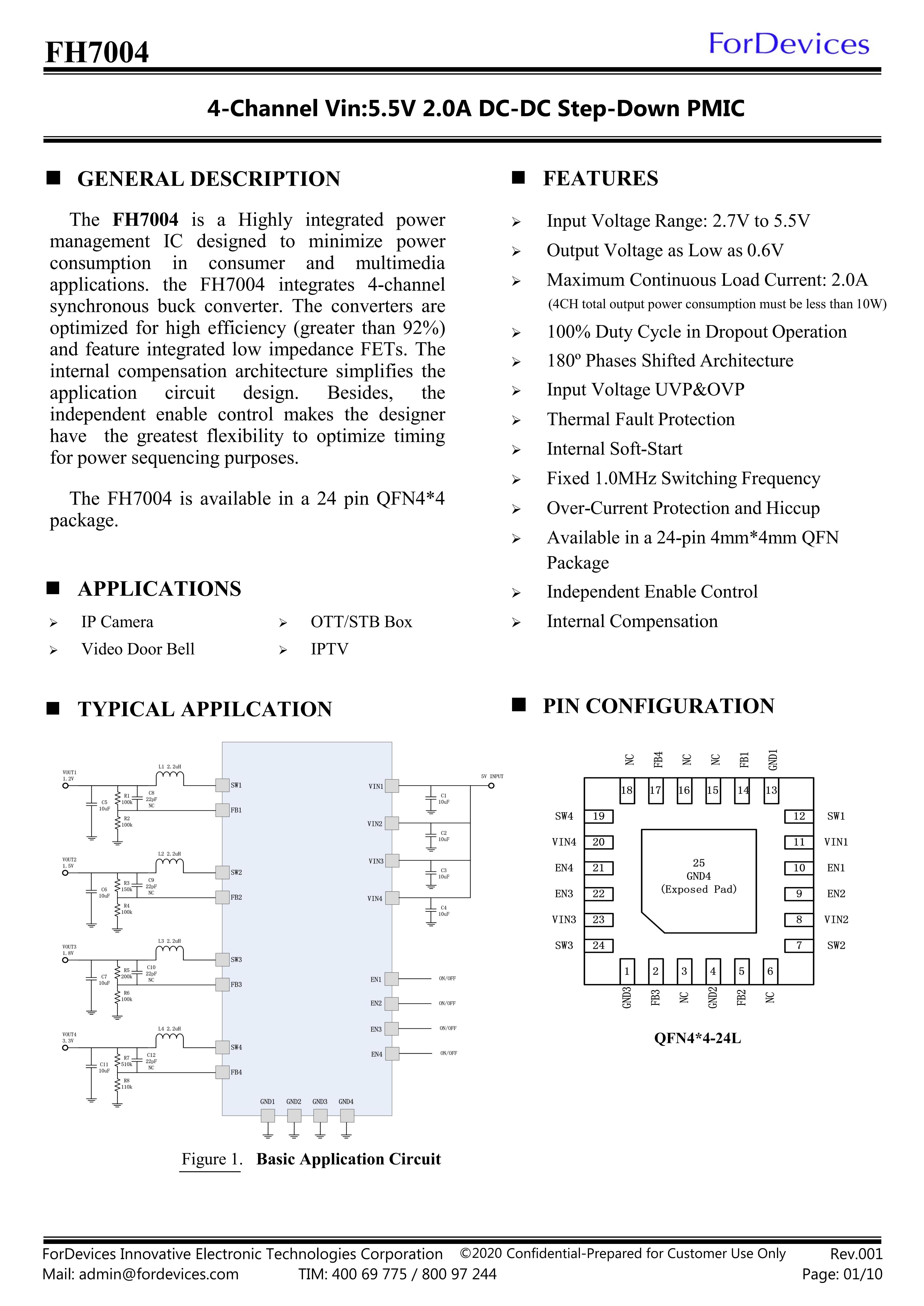 「PMIC/PMU器件应用」FH7004｜四通道集成式电源管理｜QFN-4x4-24L - 知乎