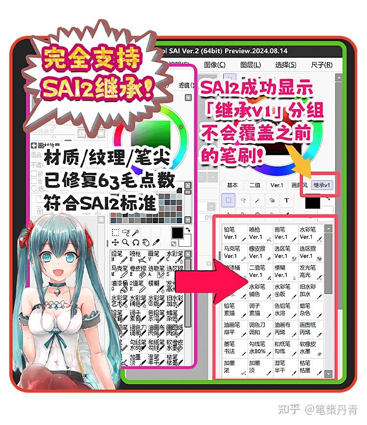 sai1笔刷如何导入sai2？sai1笔刷最终典藏版！支持sai2继承，SAI转手绘漫画材质素材集二合一版 - 知乎