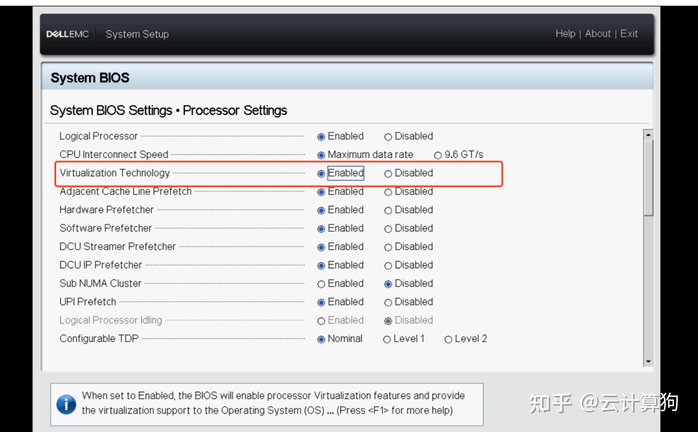 Dell服务器设置BIOS支持虚拟化 - 知乎
