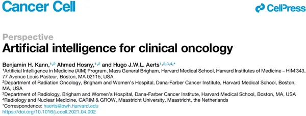 Cancer Cell | AI在临床肿瘤学中的应用 - 知乎