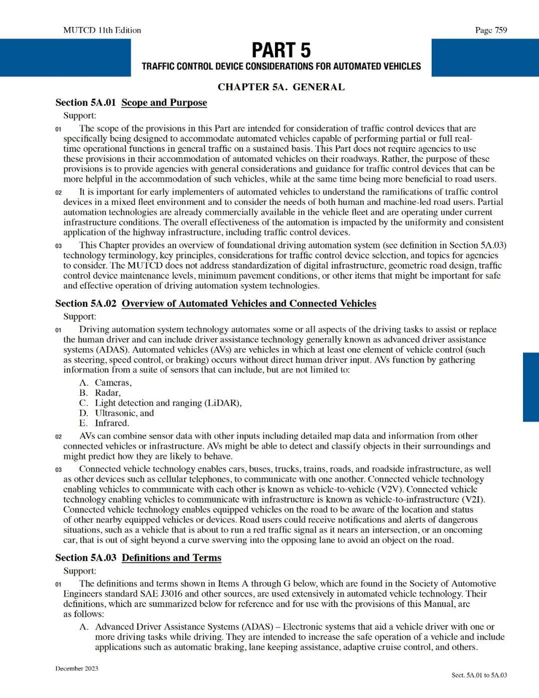 美国联邦公路管理局《统一交通控制设备（MUTCD）手册（第11版）》发布 - 知乎