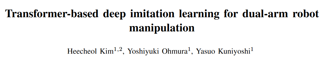 双臂机器人的学习方法 Ⅰ：模仿学习 - 知乎
