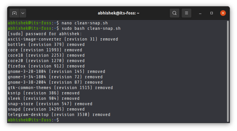 如何在 Linux 中清理 Snap 包的版本 | Linux 中国 - 知乎