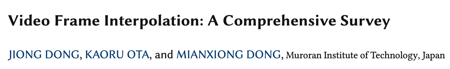像教女朋友一样的Video Frame Interpolation视频插帧VFI综述万字解读 - 知乎