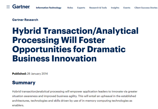 HTAP的下一步？SoTP初探（上）：从“大”数据到“小”而“宽”数据 - 知乎