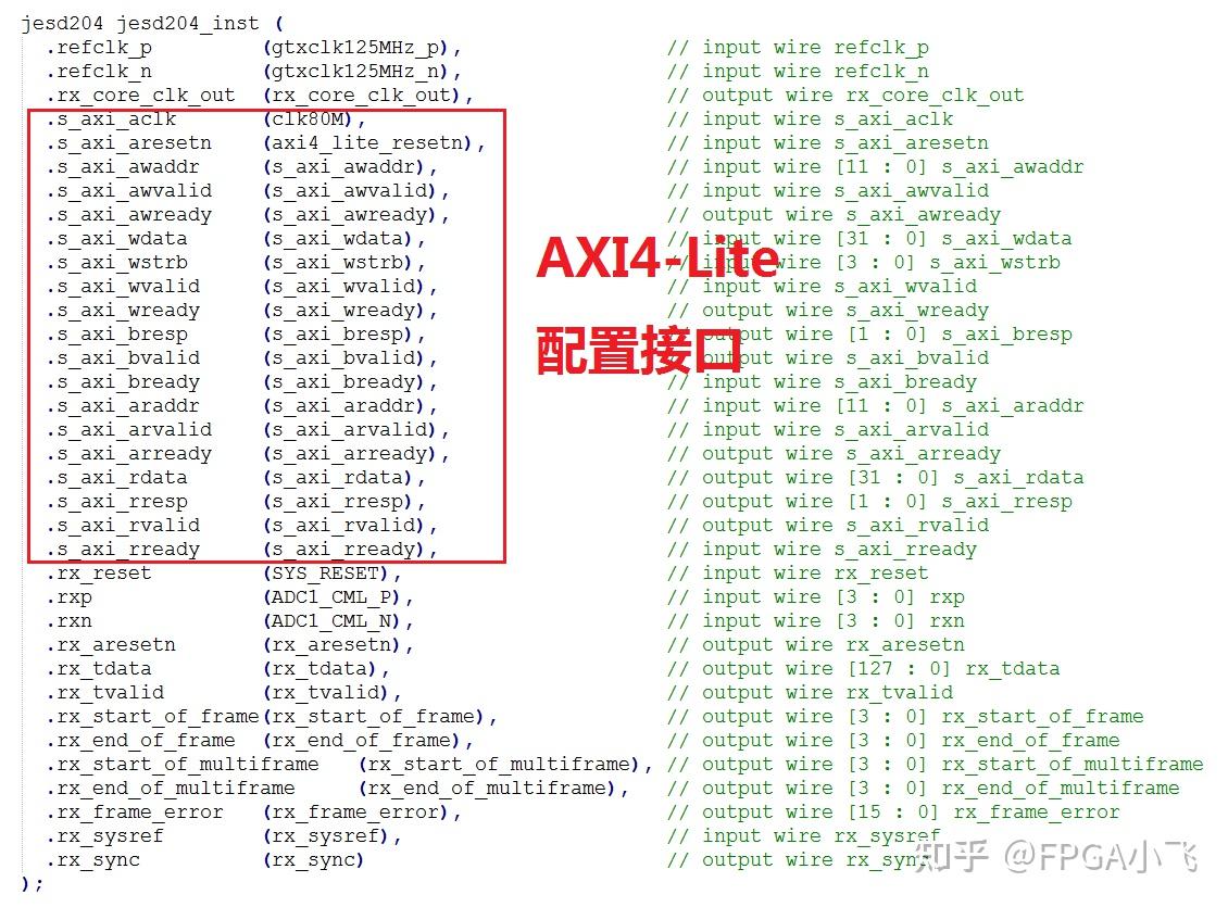 xilinx FPGA jesd204b ADC篇(10)：JESD204B IP核的AXI4-lite配置接口读写 - 知乎