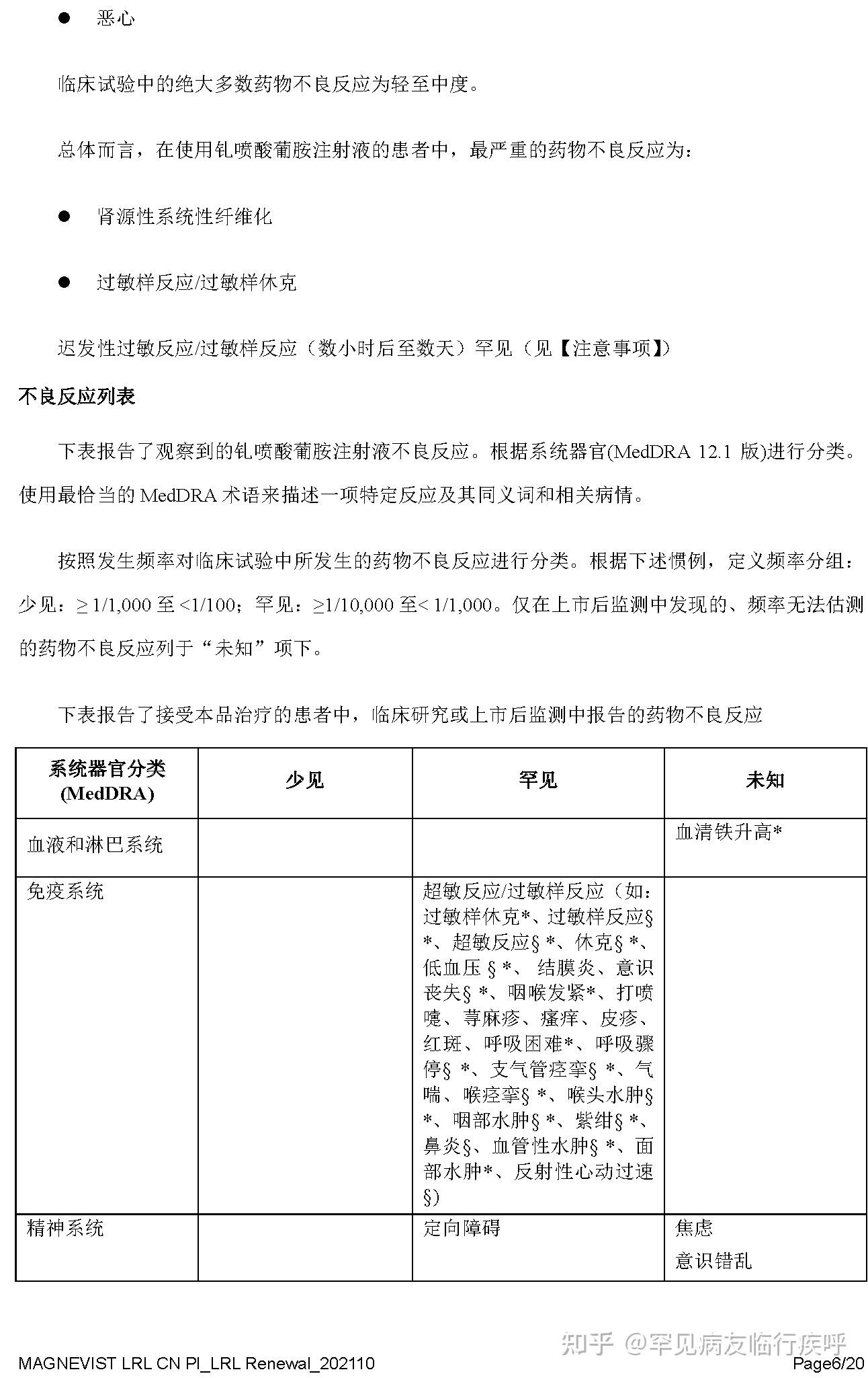 钆喷酸葡胺注射液说明书Magnevist®马根维显®Gadopentetic Acid Dimeglumine Salt Injection请 ...