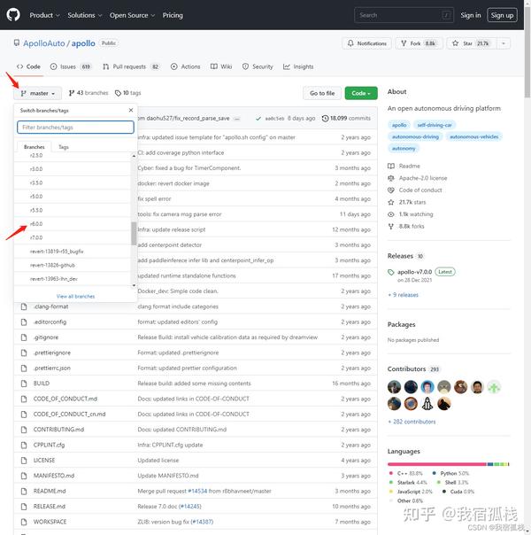 Apollo6.0安装文档教程——环境搭建、安装、编译、测试 - 知乎