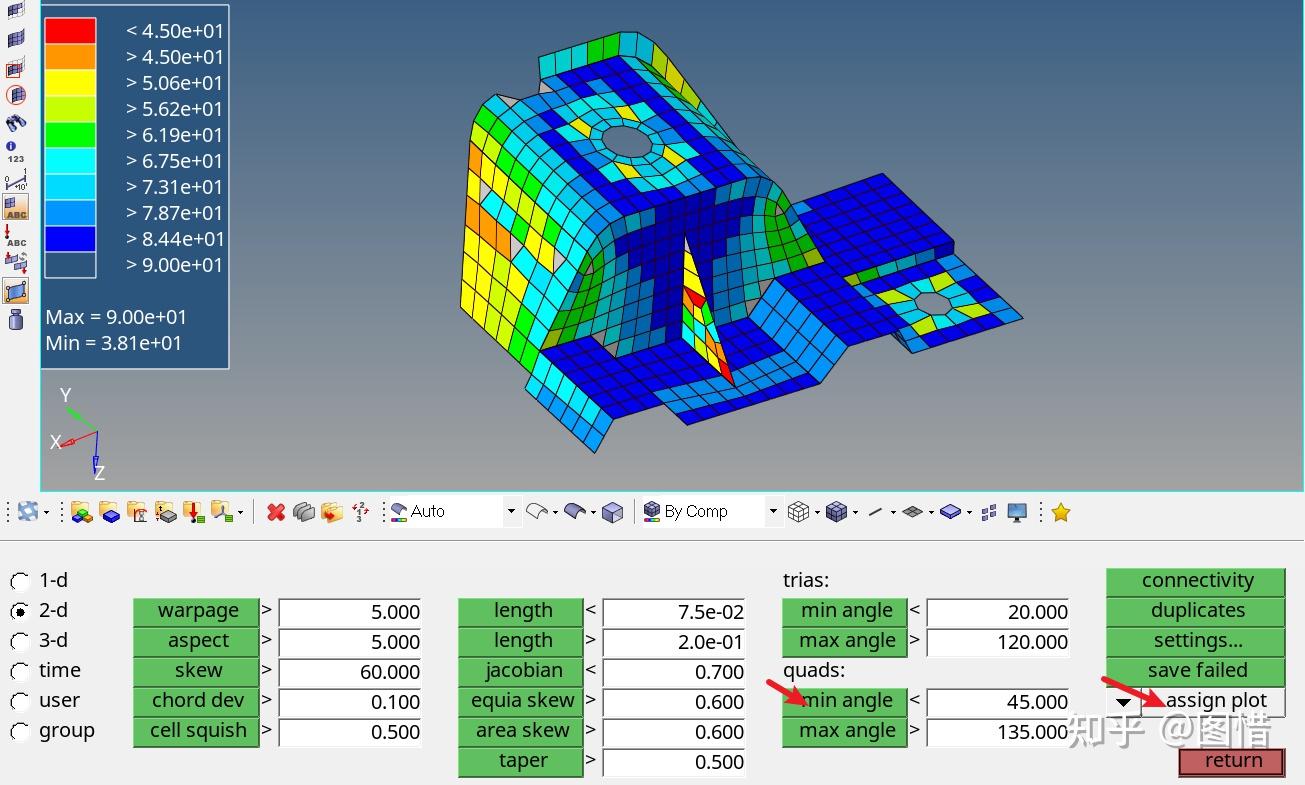 2D网格检查与优化很简单——HyperMesh速通9 - 知乎