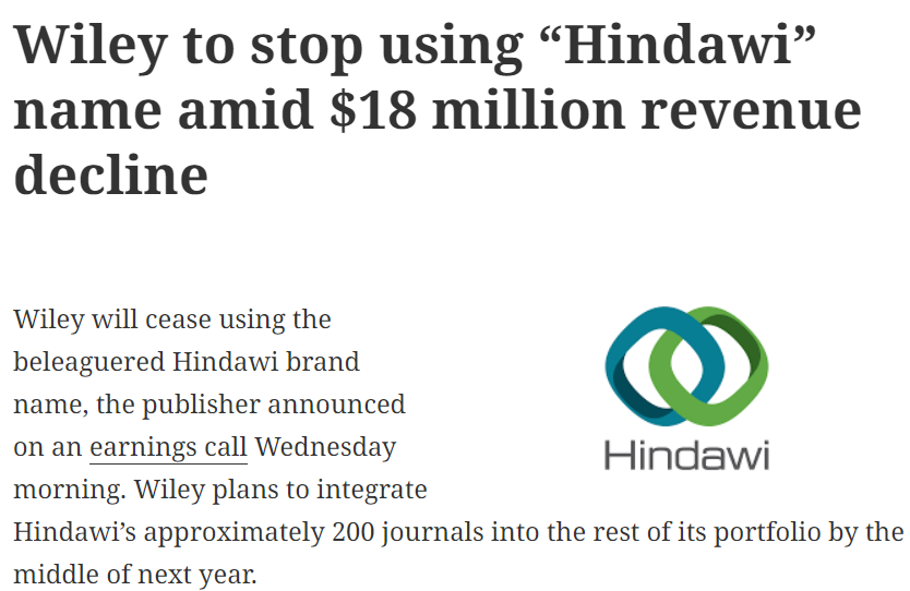 Hindawi即将退出历史 - 知乎