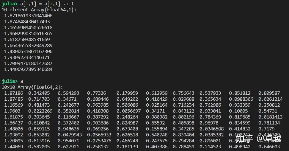 [Julia] 关于矩阵的简单操作 - 知乎