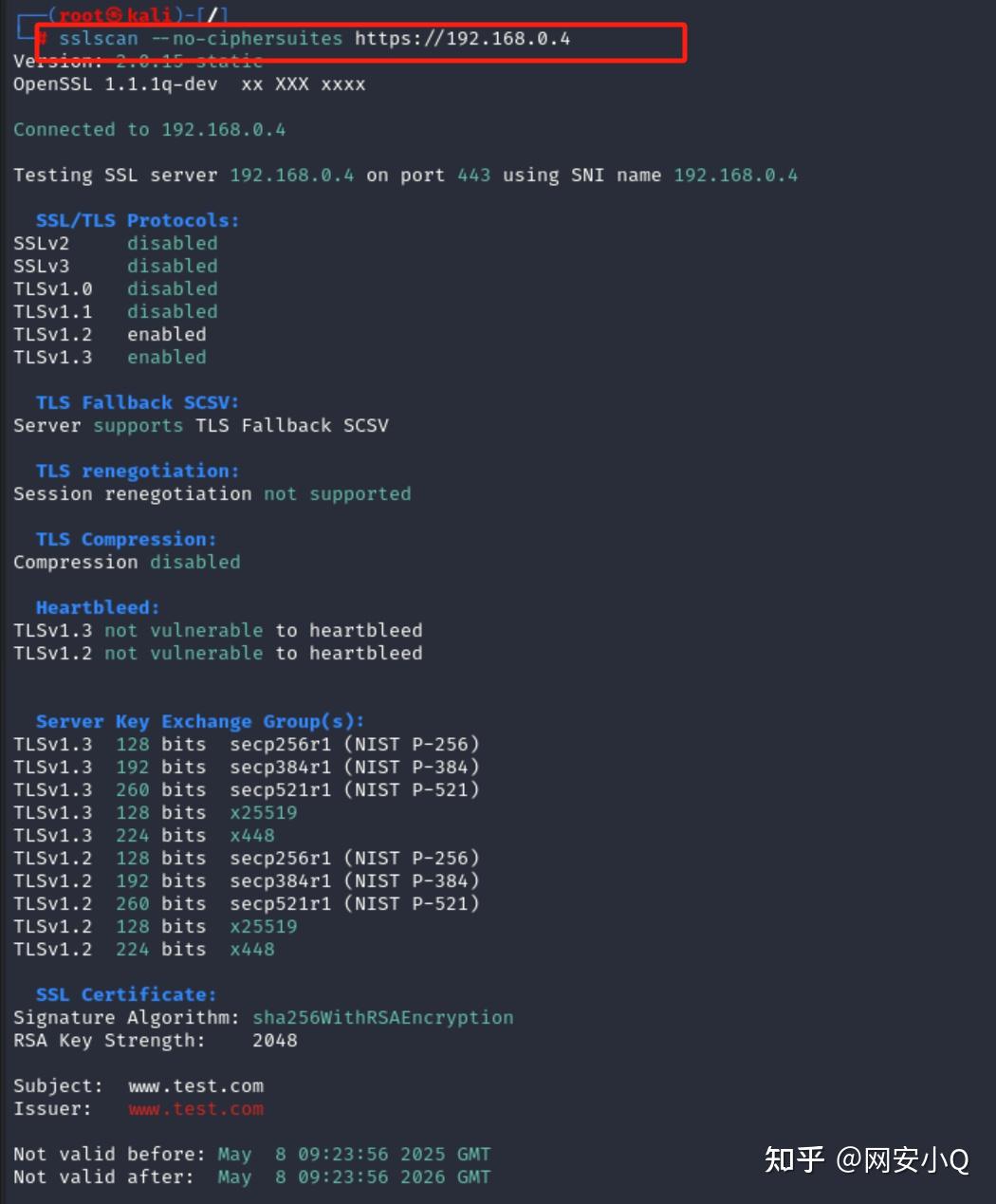 kali工具集-sslscan安全检测与HTTPS服务器部署实践 - 知乎