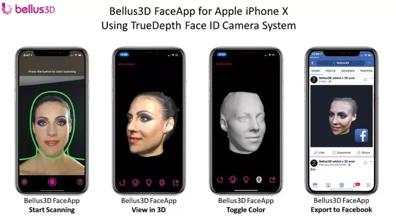 真·360° 无死角自拍，Bellus3D 推出 3D 面部扫描应用 - 知乎