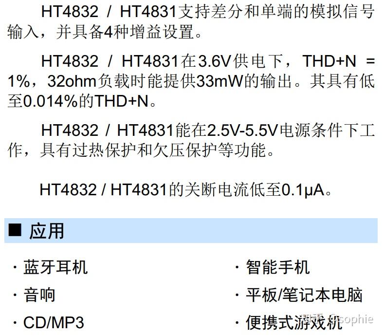 音频功放系列之耳机放大器芯片（HT4832） - 知乎