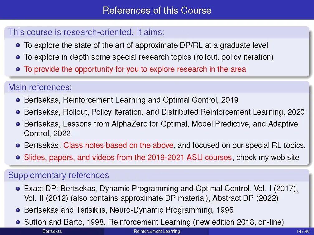 MIT科学家Dimitri P. Bertsekas最新《强化学习与最优控制》2022ASU课程，(附书稿PDF&讲义) - 知乎