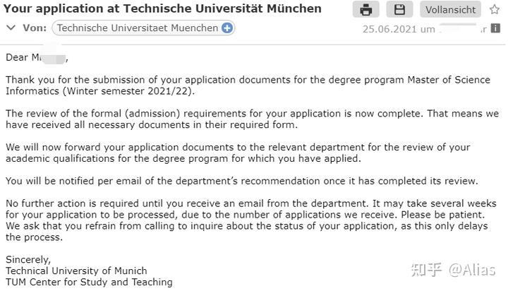 慕尼黑工业大学 TUM Info 计算机硕士申请合格经验 - 知乎