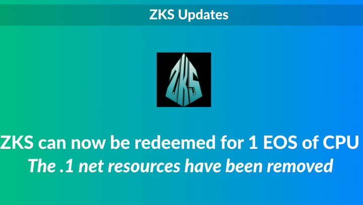 ZKS大更新！现在可以兑换1.0个CPU （移除0.1个NET资源） - 知乎