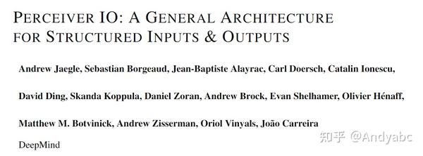 【通用感知】《Perceiver, Perceiver IO, Uni-Perceiver》 - 知乎