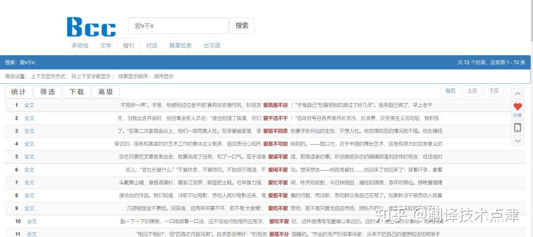 技术科普 | BCC汉语语料库：紧跟时代潮流的语料检索平台 - 知乎