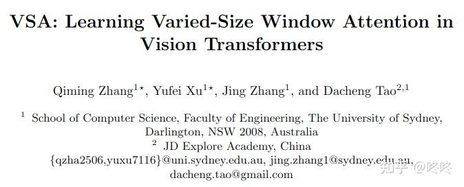 VSA：可变形尺寸窗口自注意力模型 - 知乎