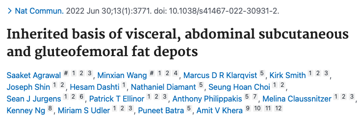 脂肪长在哪很重要！Nat Commun最新发现：揭示人体脂肪不同分布模式与常见复杂疾病之间的关系 - 知乎