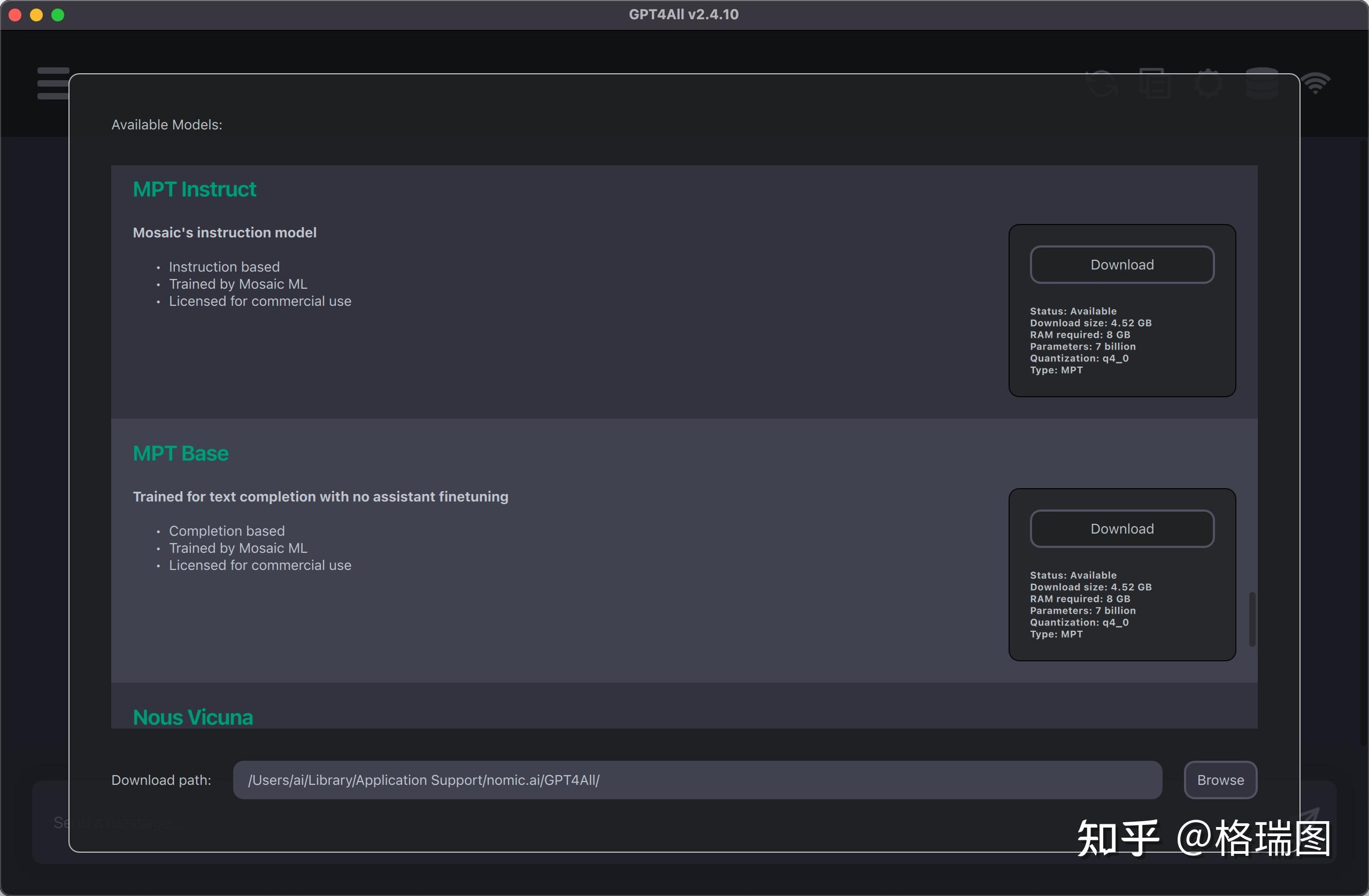 GPT4All-0002-客户端工具-可用模型 - 知乎