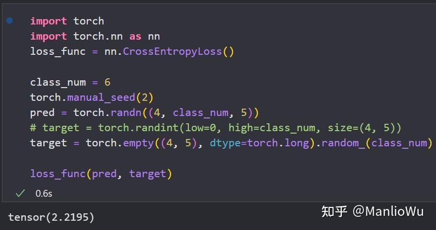 torch.nn.CrossEntropyLoss 用法 （包含多维度输入的坑） - 知乎