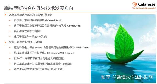 塞拉尼斯 VAE乳液 产品系列概述 Celvolit 149，149HV，1491，1475，1490，1468 - 知乎