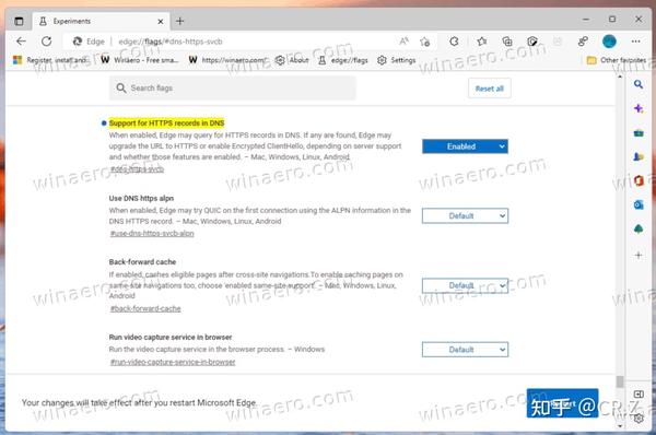 为Microsoft Edge浏览器启用ECH(Encrypted Client Hello) - 知乎