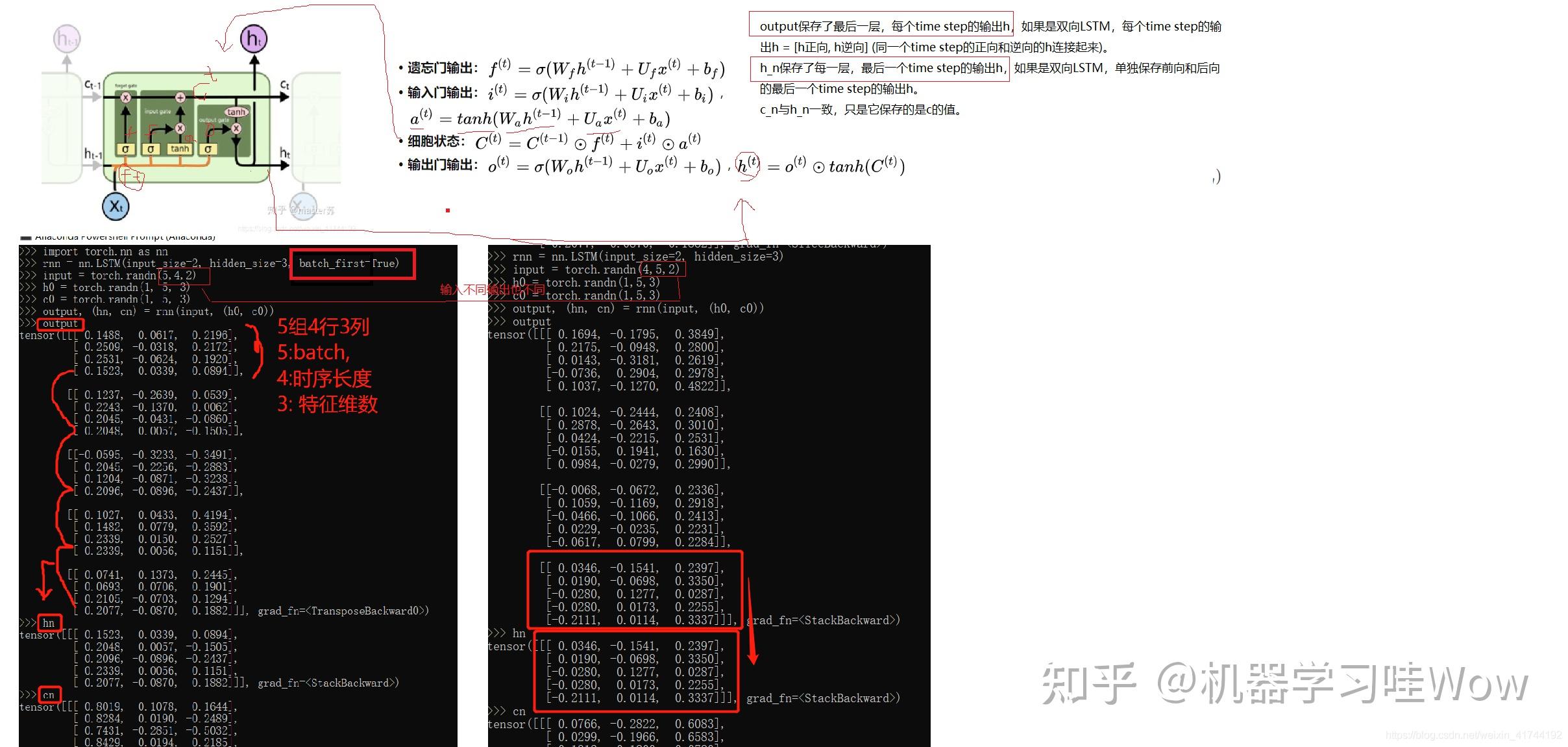 Pytorch实现的LSTM模型结构 - 知乎