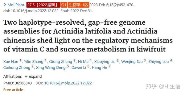 资源分享 | 一些完成基因组T2T组装的植物 - 知乎