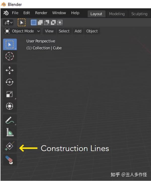 Blender的Construction Lines插件 - 知乎