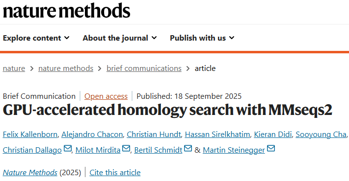 Nat. Methods | GPU 加速的 MMseqs2 同源搜索 - 知乎
