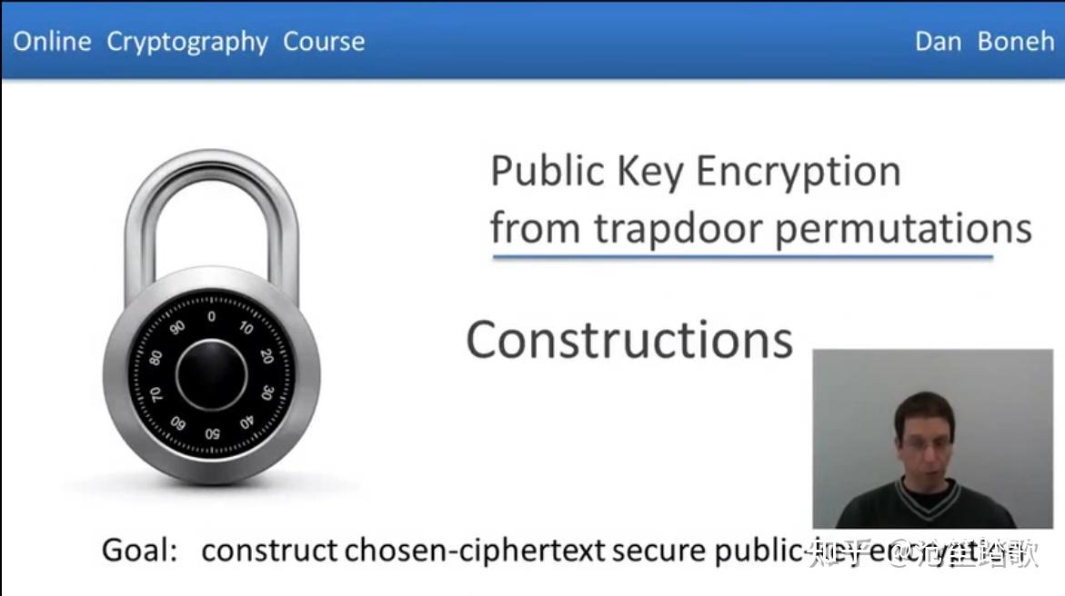 Dan Boneh密码学笔记——基于陷门置换的公钥加密 - 知乎