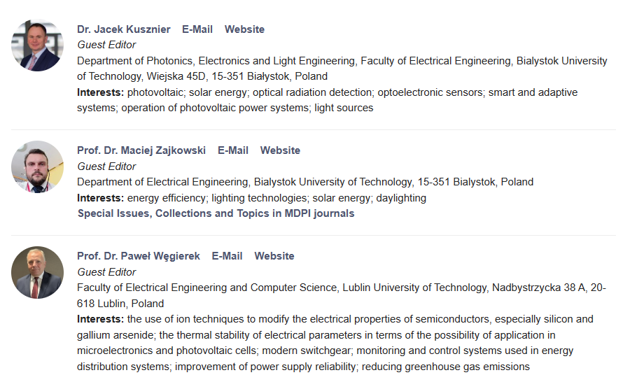 SCI期刊投稿 | 专刊 "Recent Advances in Solar Cells and Photovoltaics" - 知乎
