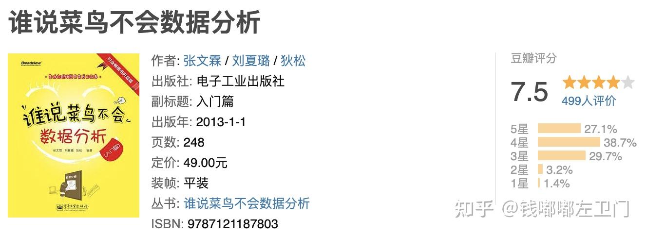 10本 Excel 数据分析学习书籍推荐 知乎