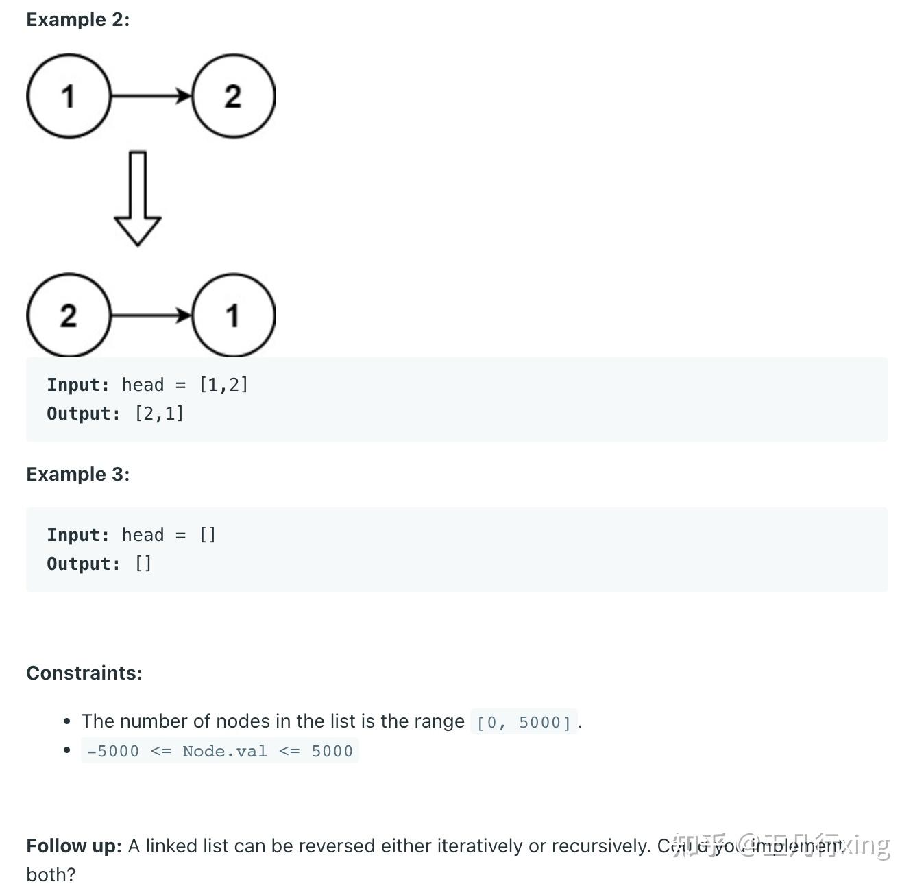 【Python-转码刷题】LeetCode 206E 翻转链表 Reverse Linked List - 知乎