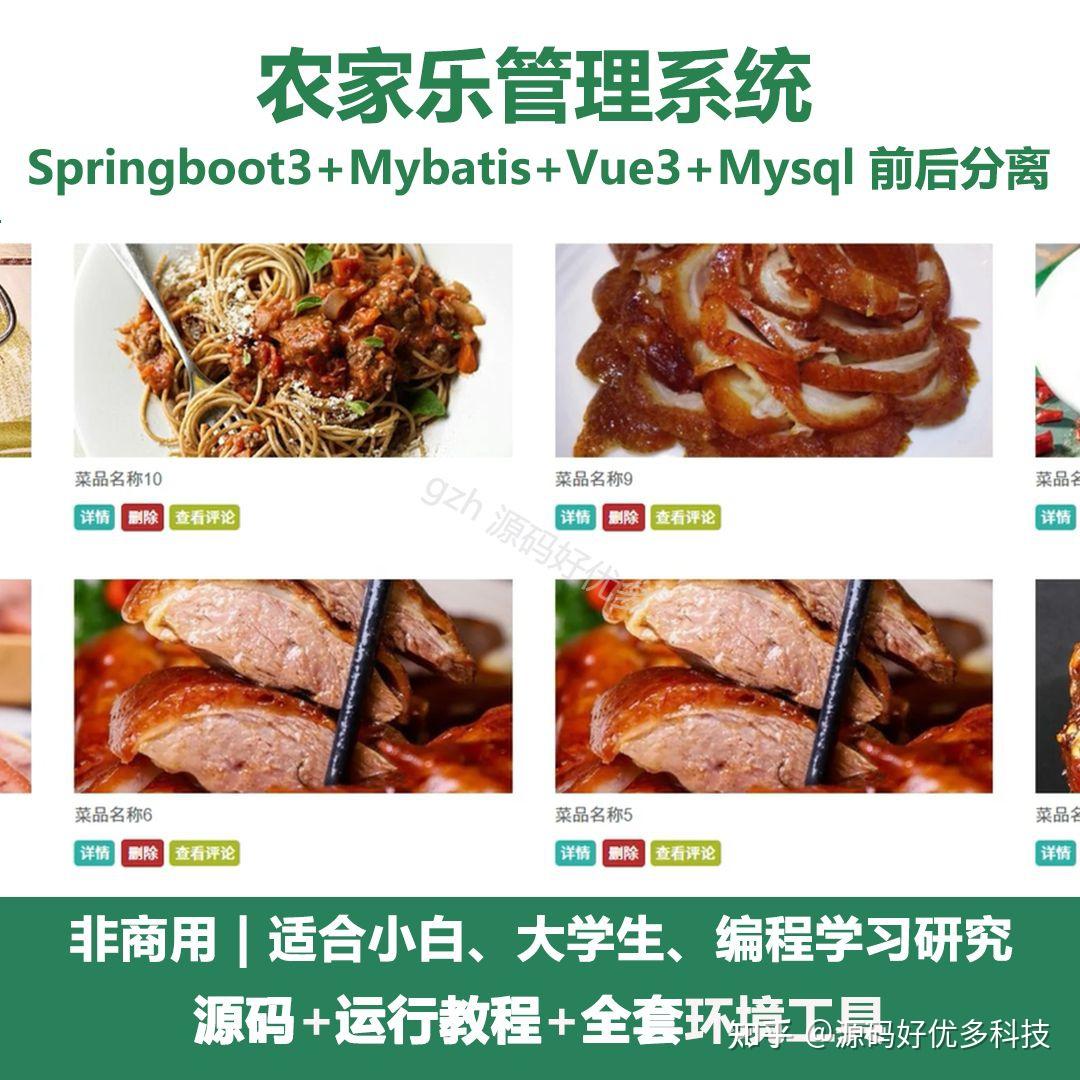 农家乐管理系统源码 Java+SpringBoot+Vue - 知乎