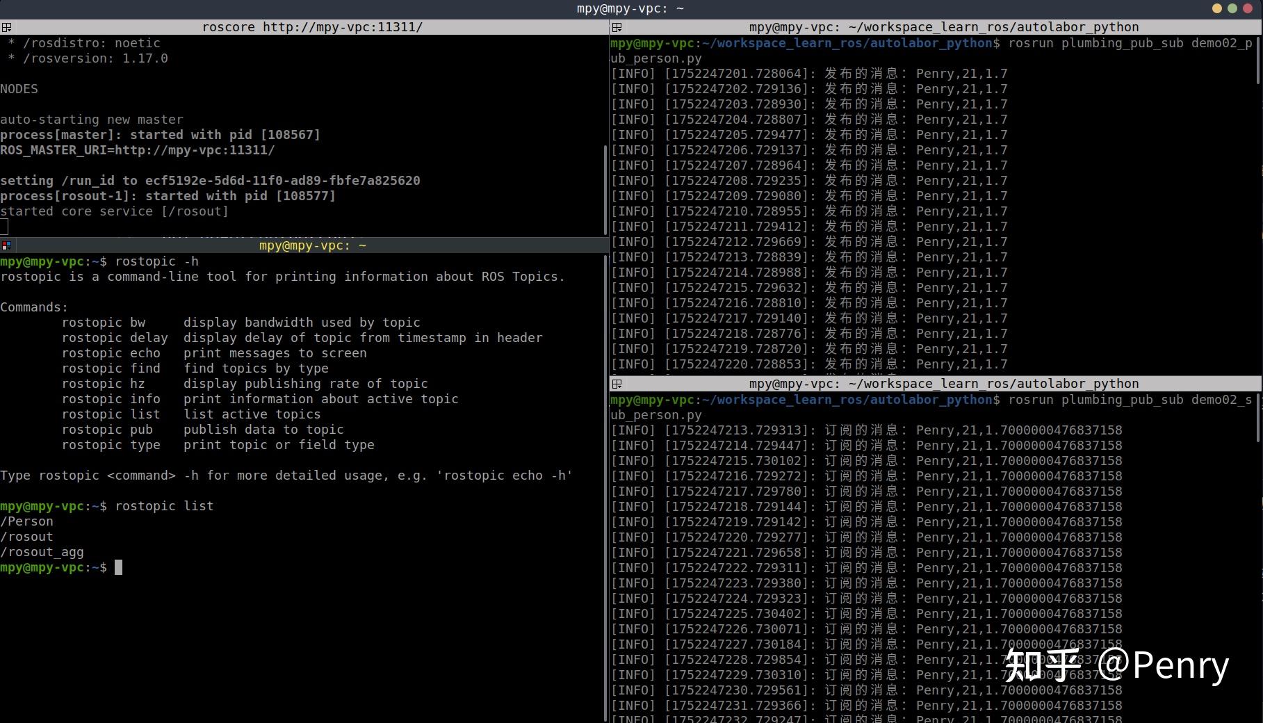 AutoLabor-ROS-Python 学习记录——第二章 ROS通信机制 - 知乎
