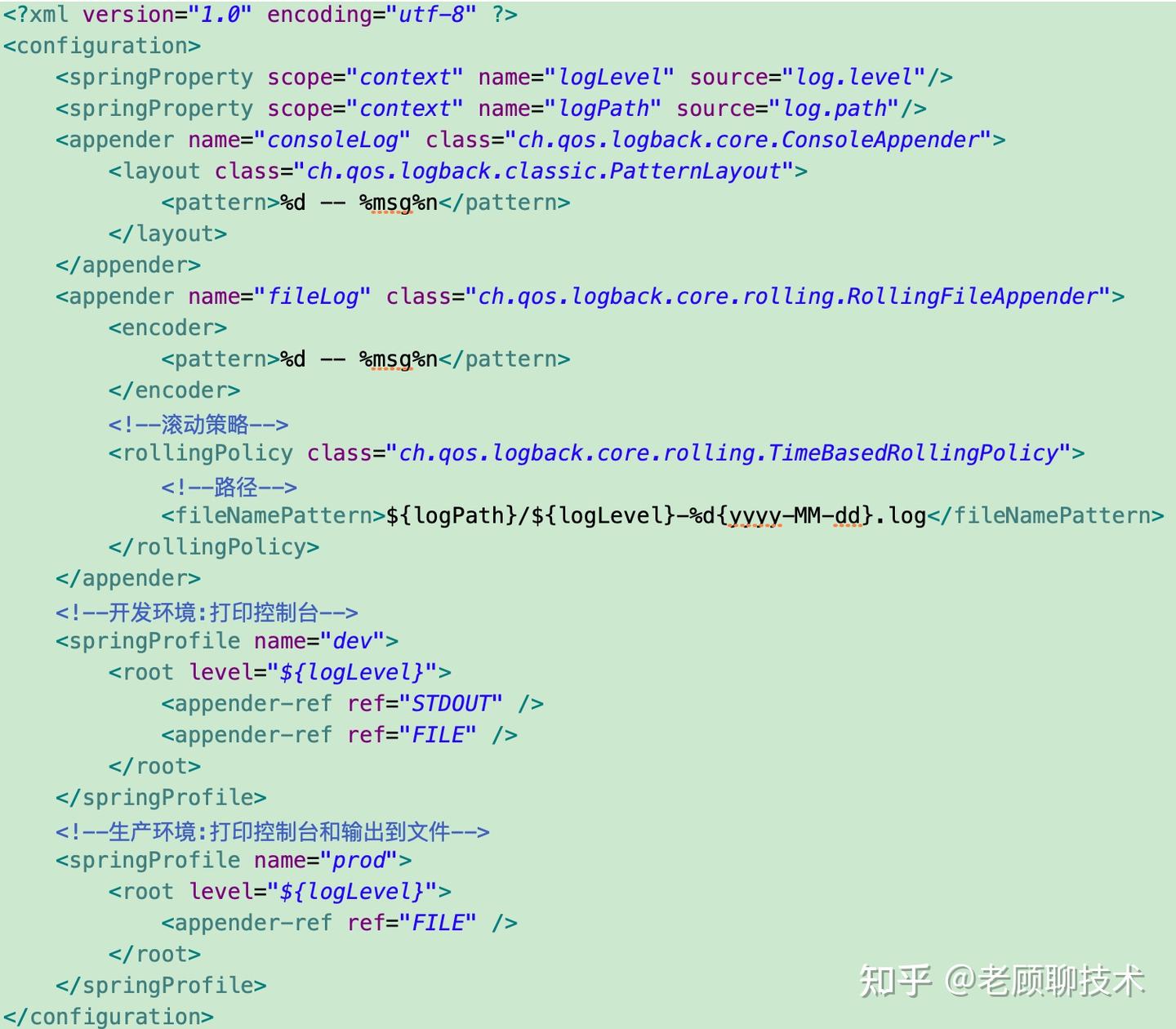 Spring boot使用logback实现多环境配置 - 知乎