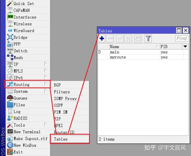 RouterOS v7版本Routing Tables （路由标记） - 知乎