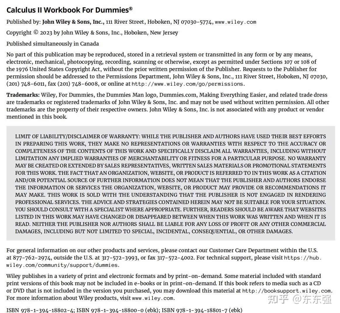 【教材】Calculus II Workbook For Dummies - 知乎