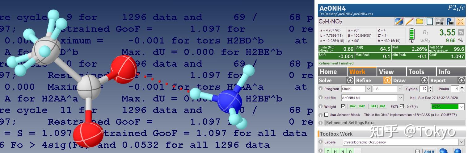Olex2基操-铵根离子加氢示例1 - 知乎