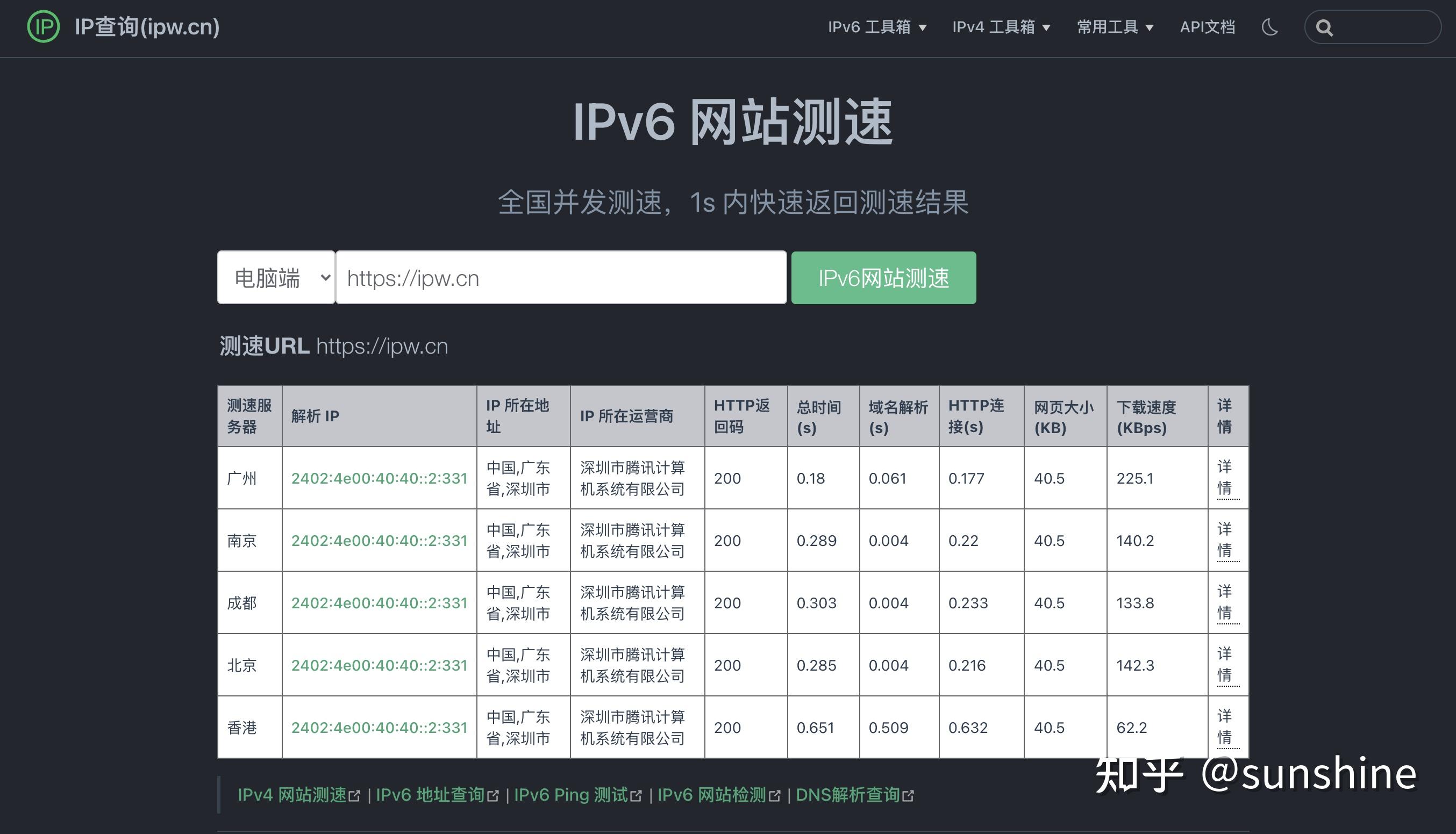 如何确认一个网站是否开启 IPv6 - 知乎