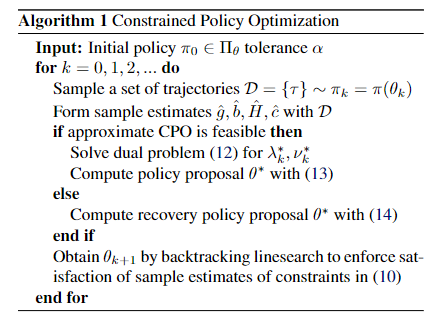 Safe RL(2): Constrained Policy Optimization - 知乎